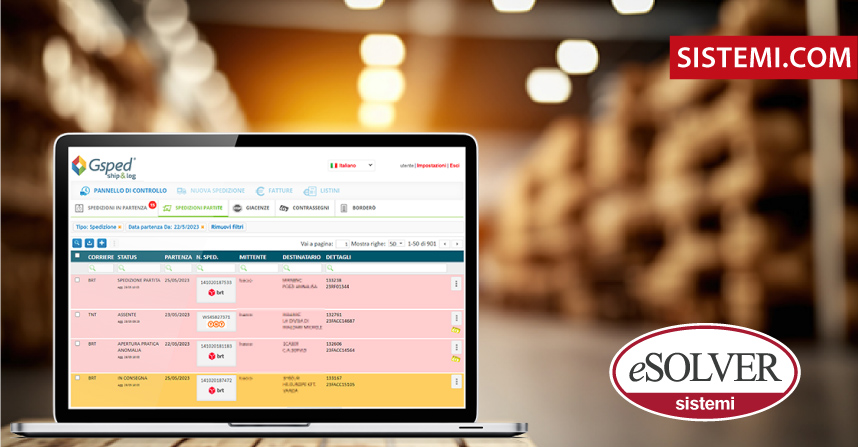 eSOLVER e Gsped per gestire le spedizioni tramite corriere